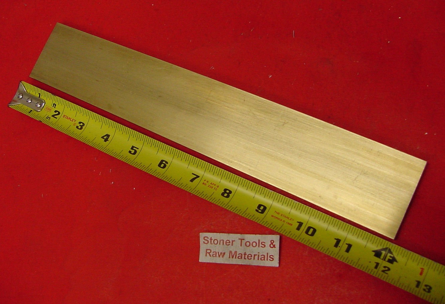 1 4 X 2 C360 BRASS FLAT BAR 12 Long Solid 250 Plate Mill Stock H02 1-4-x-2-c360-brass-flat-bar-12-long-solid-250-plate-mill-stock-h02