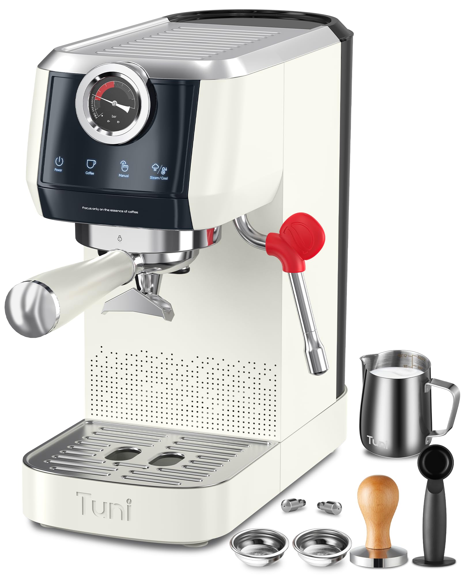 Tuni E2 58mm Espresso Machine 20Bar Espresso Maker, Dual Boiler Coffee ...