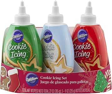Amazon.com: Wilton Christmas Cookie Icing Set, 3-Pack: Kitchen & Dining