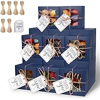 Amazon.com: KPOSIYA 60 Pcs Blue Bakery Boxes with Window Individual ...