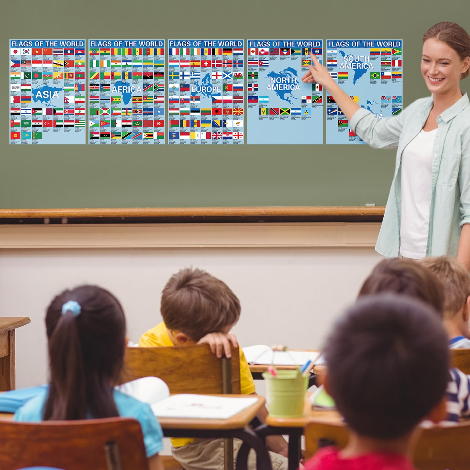 Mua Outus 5 Pieces Flags of The World Posters World Flags Classroom ...