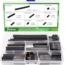 PCB Header Strips 20-Piece 40-Pin Set - 10 Male + 10 Female PCB Strips ...