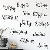 Amazon.com: Inspirational Vinyl Wall Stickers, Motivational Quotes ...