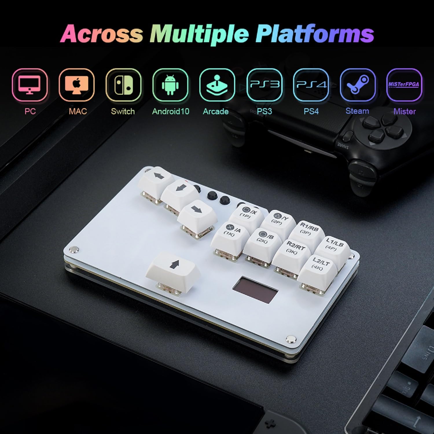 Mua BITFUNX Gaming Keypad, Mini Gamepad 12Keys All-Button Leverless Controller Arcade Stick ...