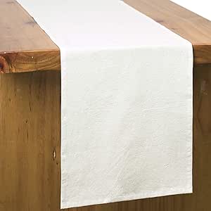 Amazon.com: Letjolt White Table Runner Rustic Table Runner 72 Inches ...