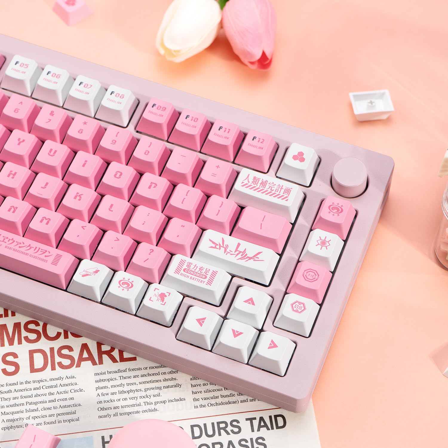 Mua TIMSEKER Anime EVA Keycaps with 142 Keys, Pink and White, Cherry ...