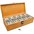 Amazon.com: Bronze Wooden Lockable Currency Tray, 5 Compartment Cash ...
