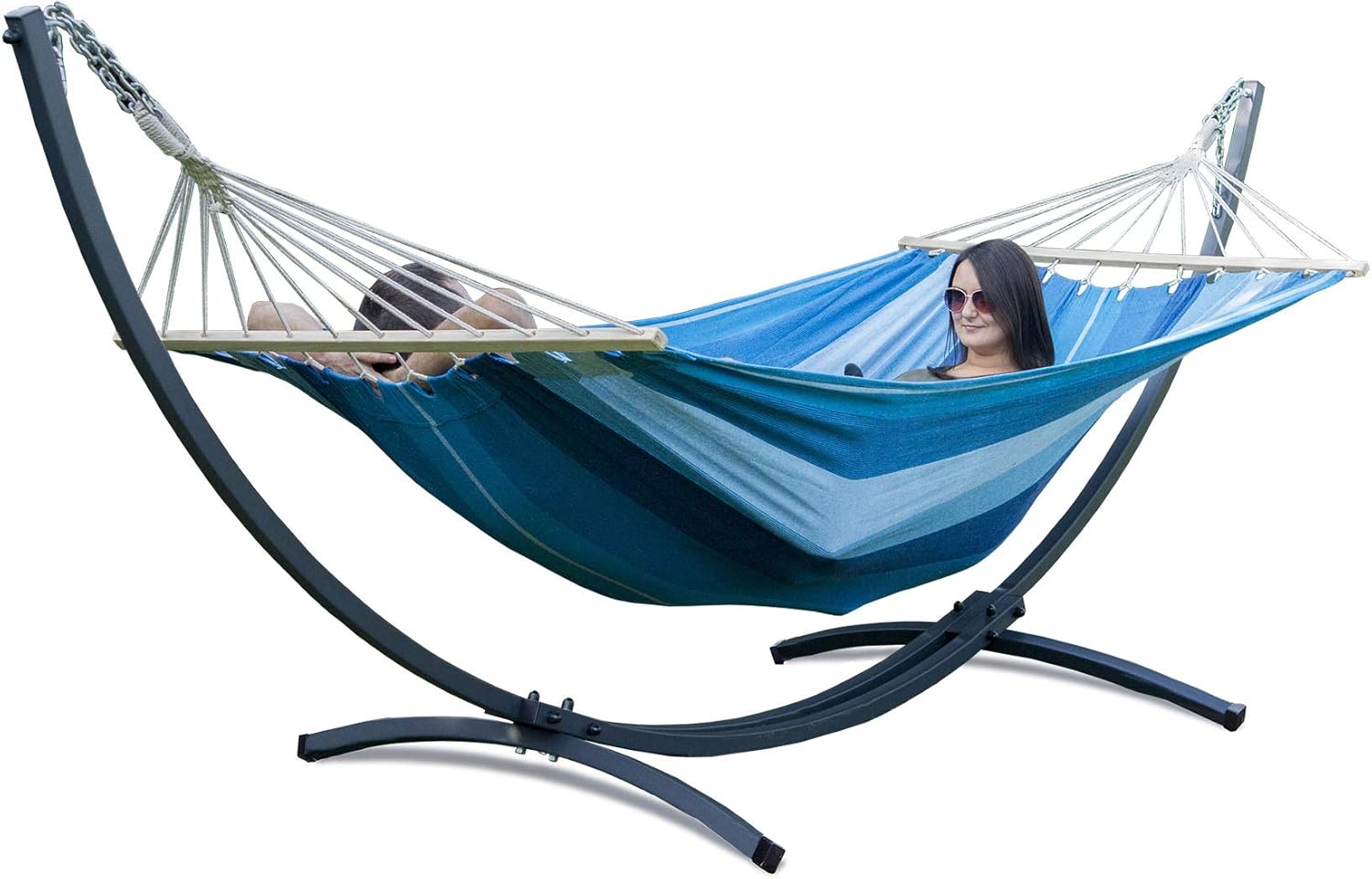 Potenza Hamac avec Support en Acier pour 2 Personnes Démontable ...