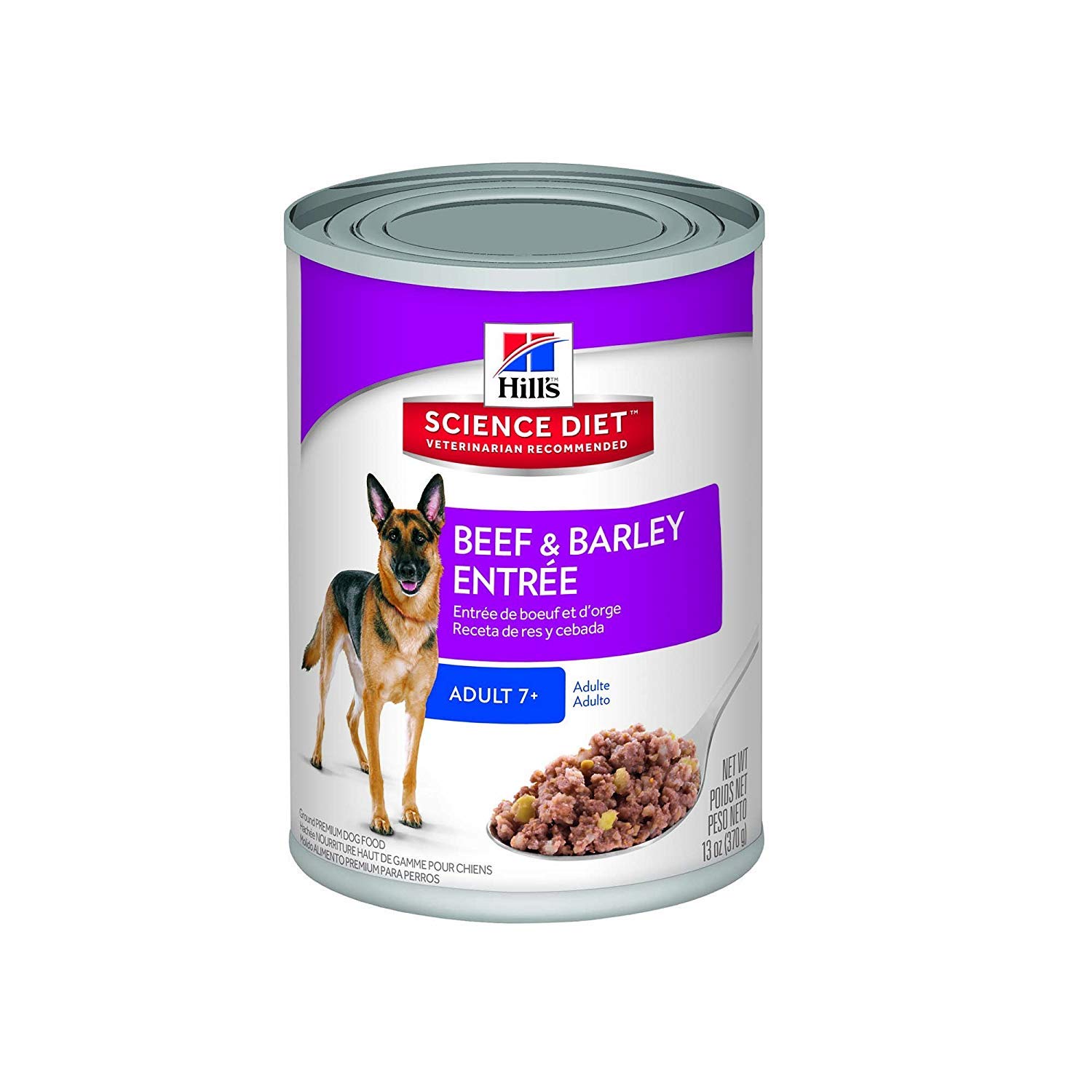 Hill's Science Diet Adult 7+ Beef & Barley Entree Canned Dog Food, 13 ...