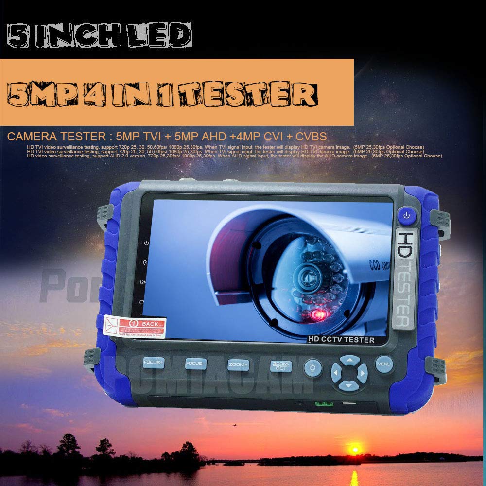 Mua CCTV Tester Monitor 5.0 Inch Wrist Coaxial 4-in-1 Camera Tester 8MP ...