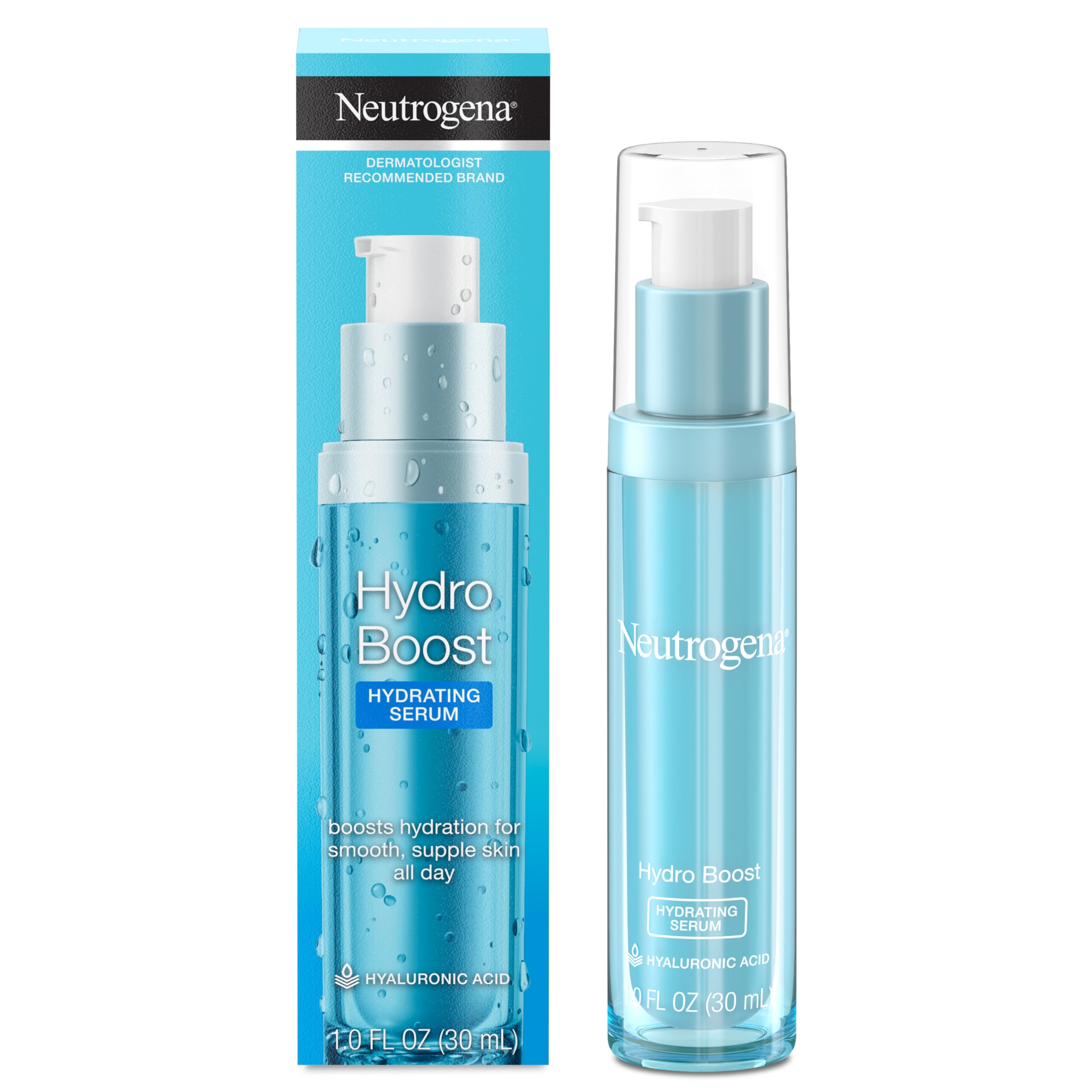 Neutrogena Hydro Boost Hydrating Hyaluronic Acid Serum for Face & Neck ...