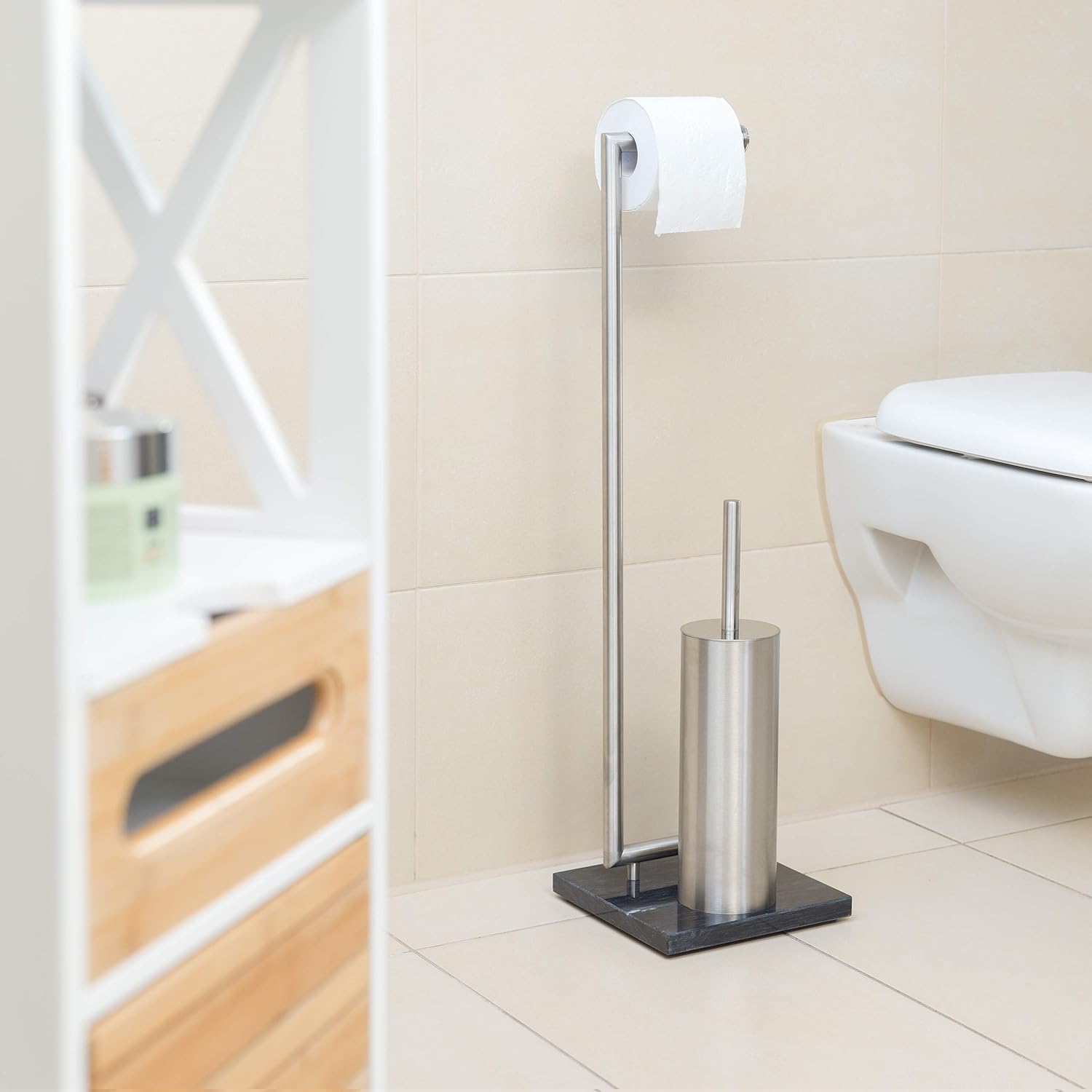 Stainless Steel Toilet Butler PIERRE, Square Toilet Free-Standing ...