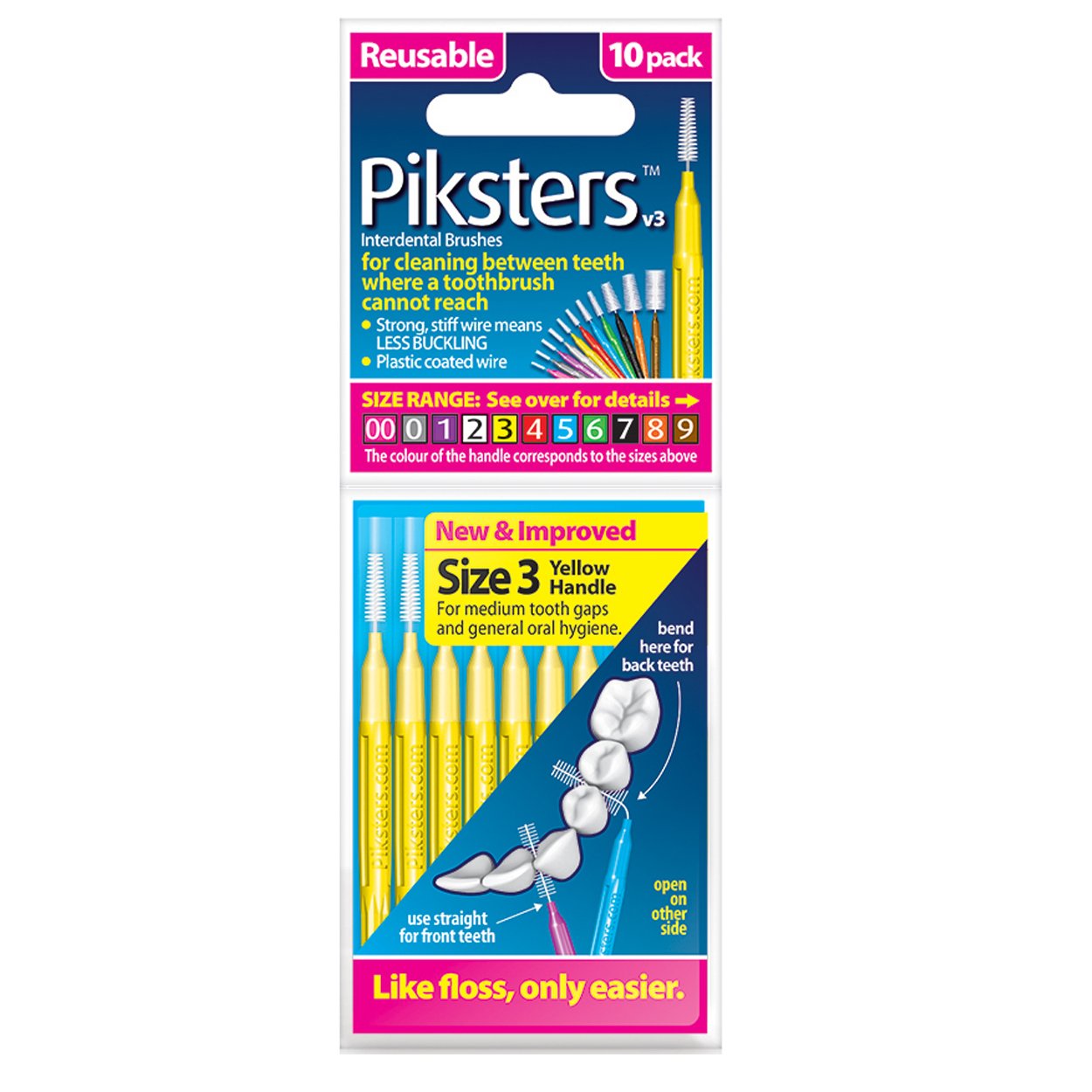 Amazon.com: Piksters Interdental Brushes (10 Pack, Size 4 (Red ...