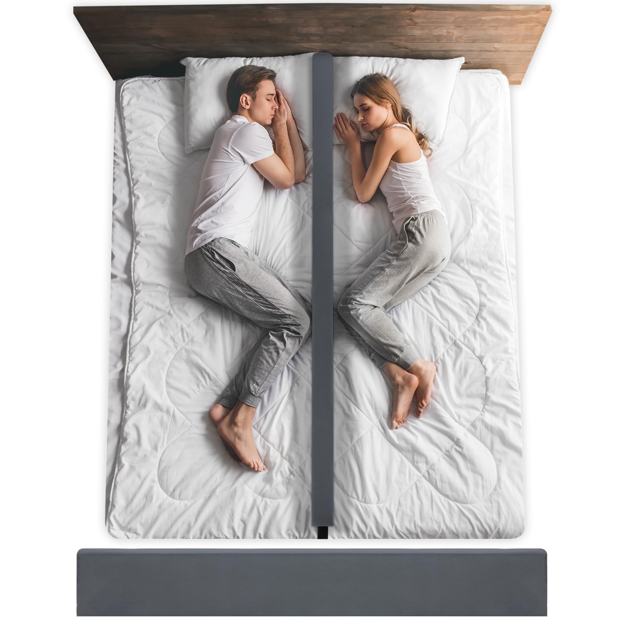 ROYALAY Bed Divider for Co Sleeping Adults, 71" Extra Long Bed Rail Bed ...