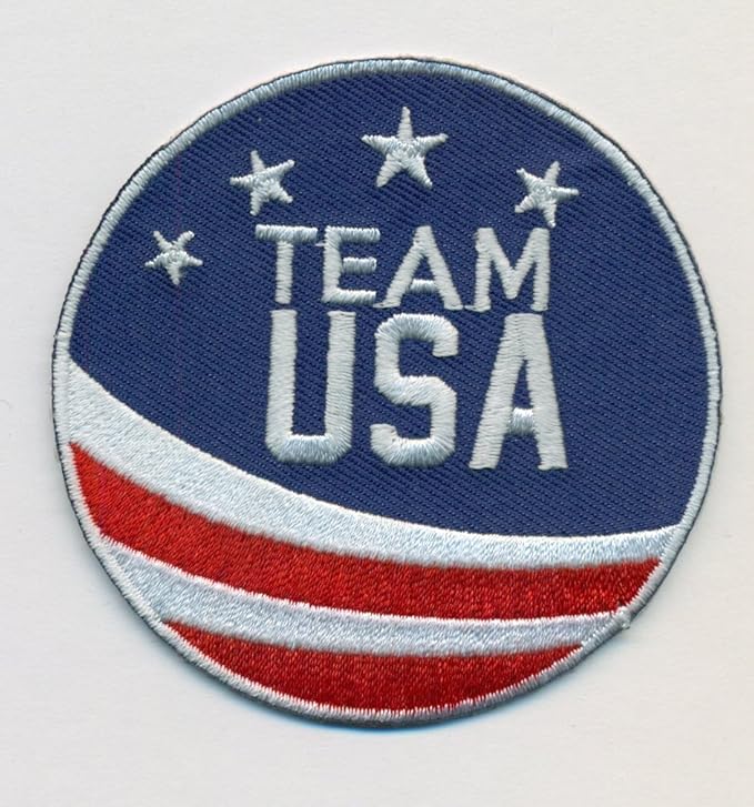 Amazon.com: Team USA Embroidered Iron-On Patch Size 2 3/4". USA ...