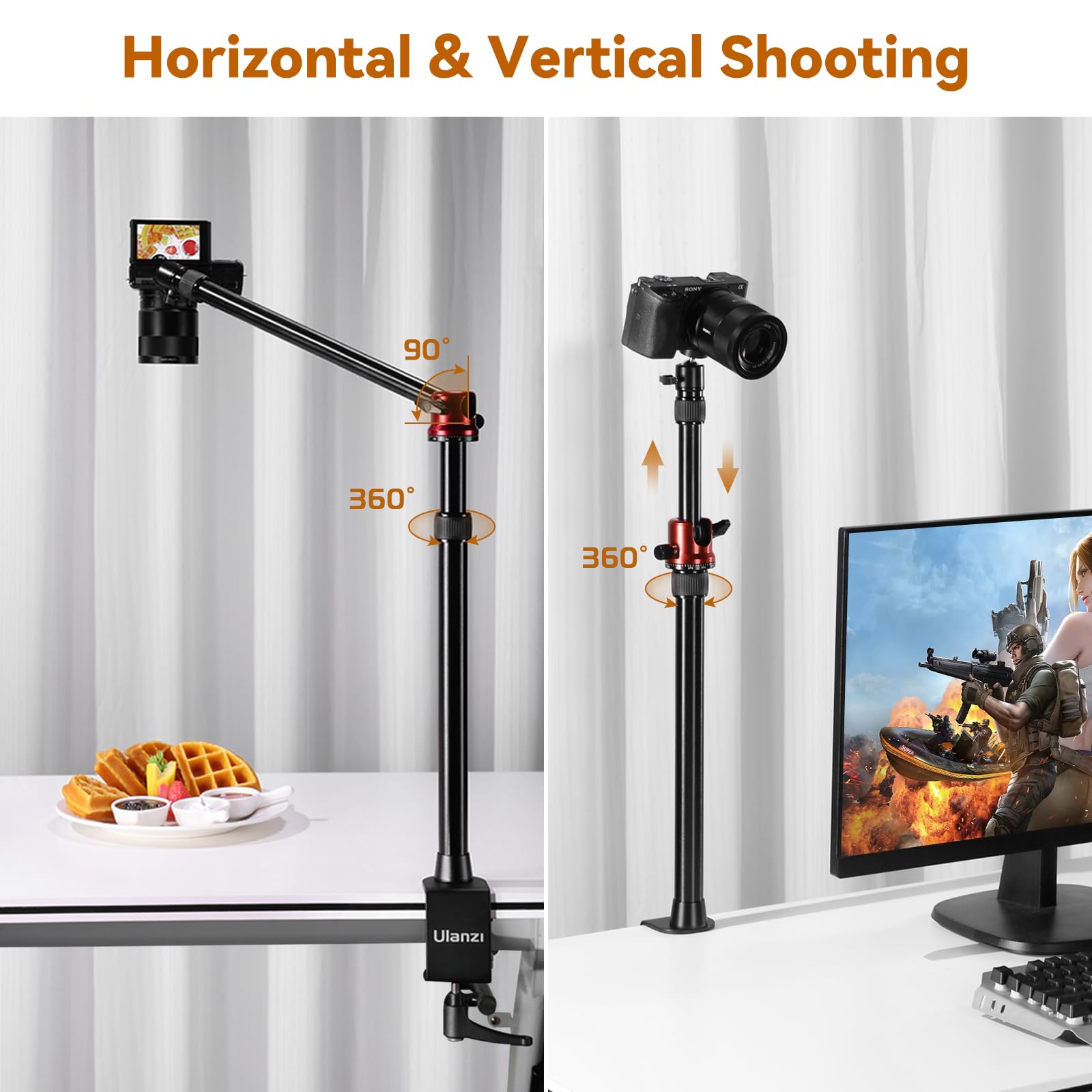 Mua ULANZI MT-88 Camera Table Tripod Overhead Tripod with 360° Panorama ...