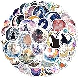 Amazon.com: Pack 50 Pcs Witch Midnight Magic Moon Stickers for Water ...