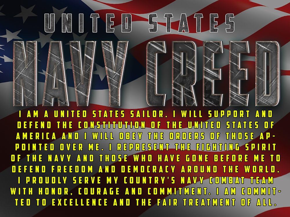 Amazon.com: US Navy Creed Poster Navy Gifts Navy Souvenirs Navy ...
