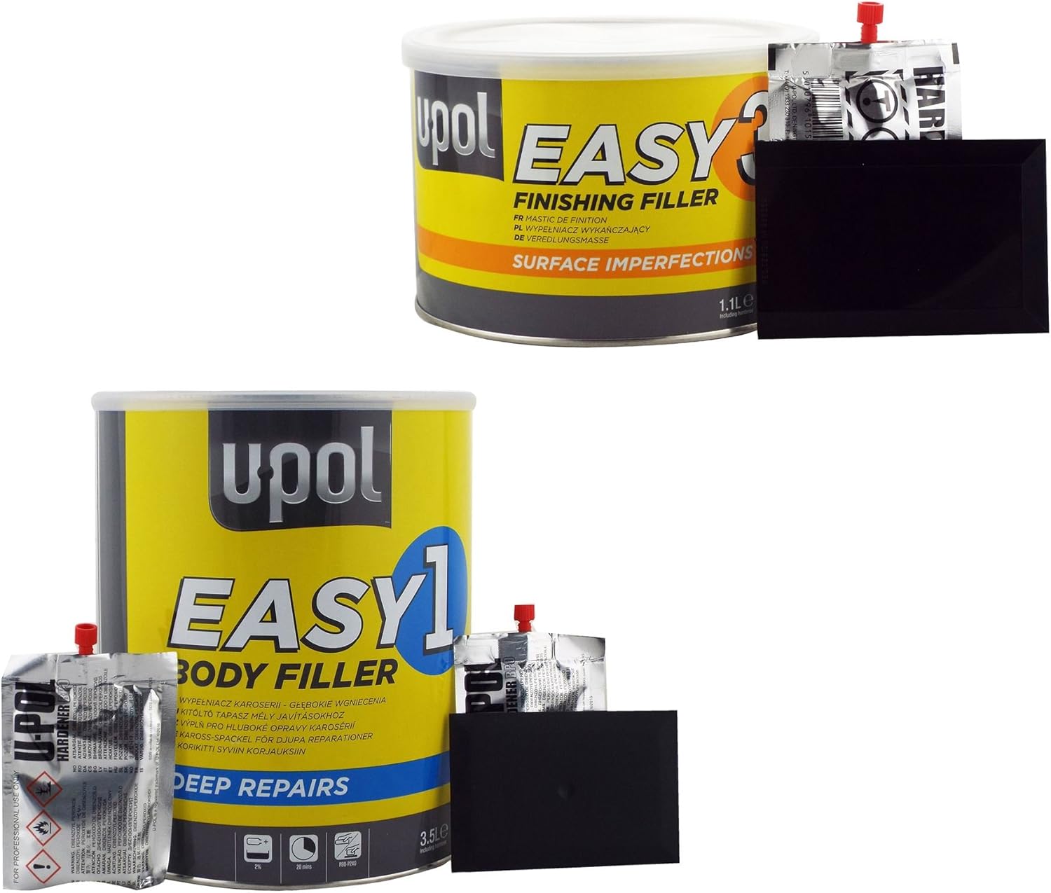 Easy One U-pol Car Body Polyester Filler 3L & Easy Three Ultra Smooth ...