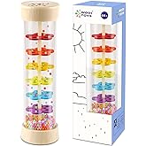 Amazon.com: PLAY Rainmaker - 7 inch Wooden Rainbow Rain Stick ...