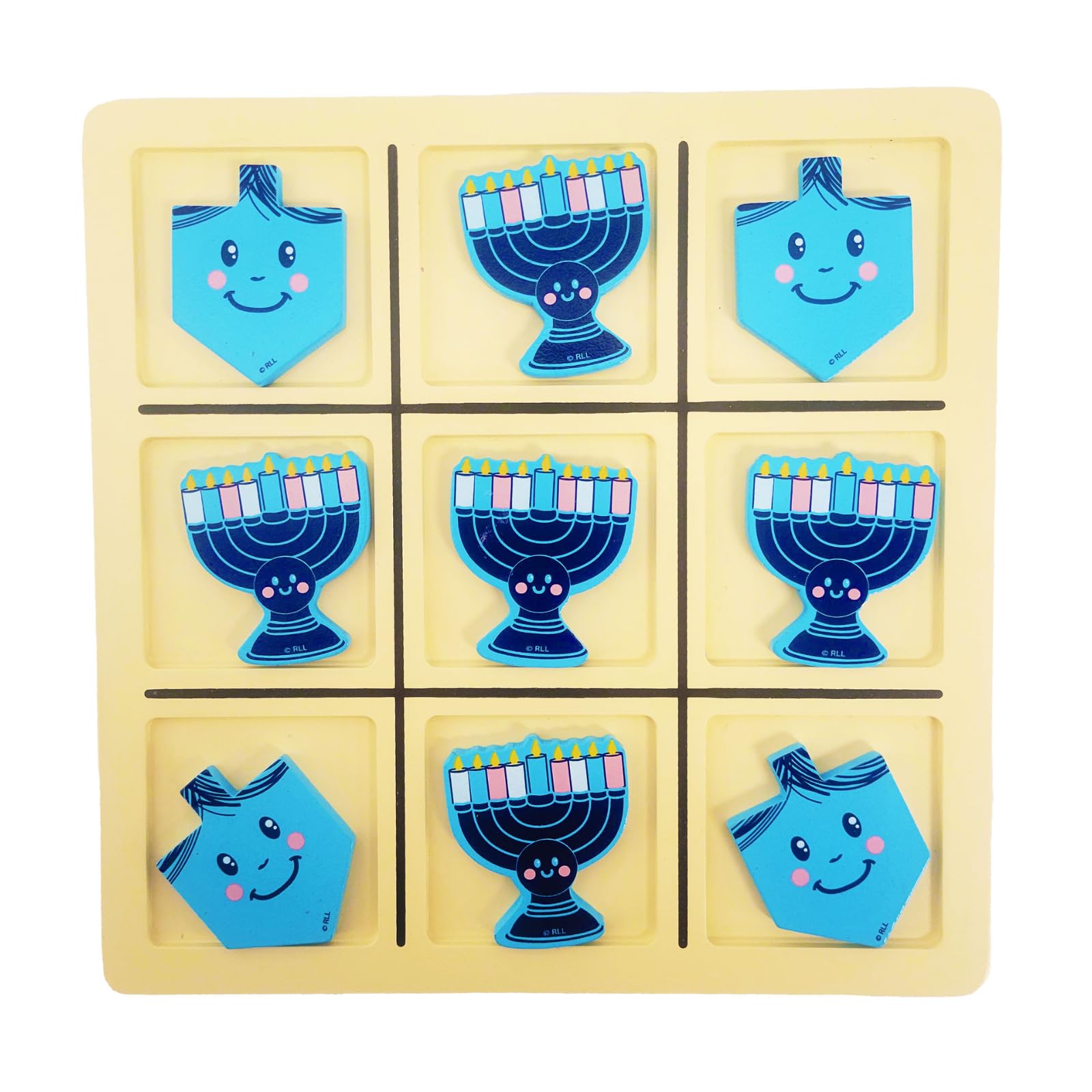Rite Lite Hanukkah Tic Tac Toe Game - Jewish Board Game Wooden Display ...