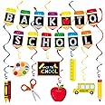 Amazon.com: Back to School Banner Pencil Banner Decorations Back to ...