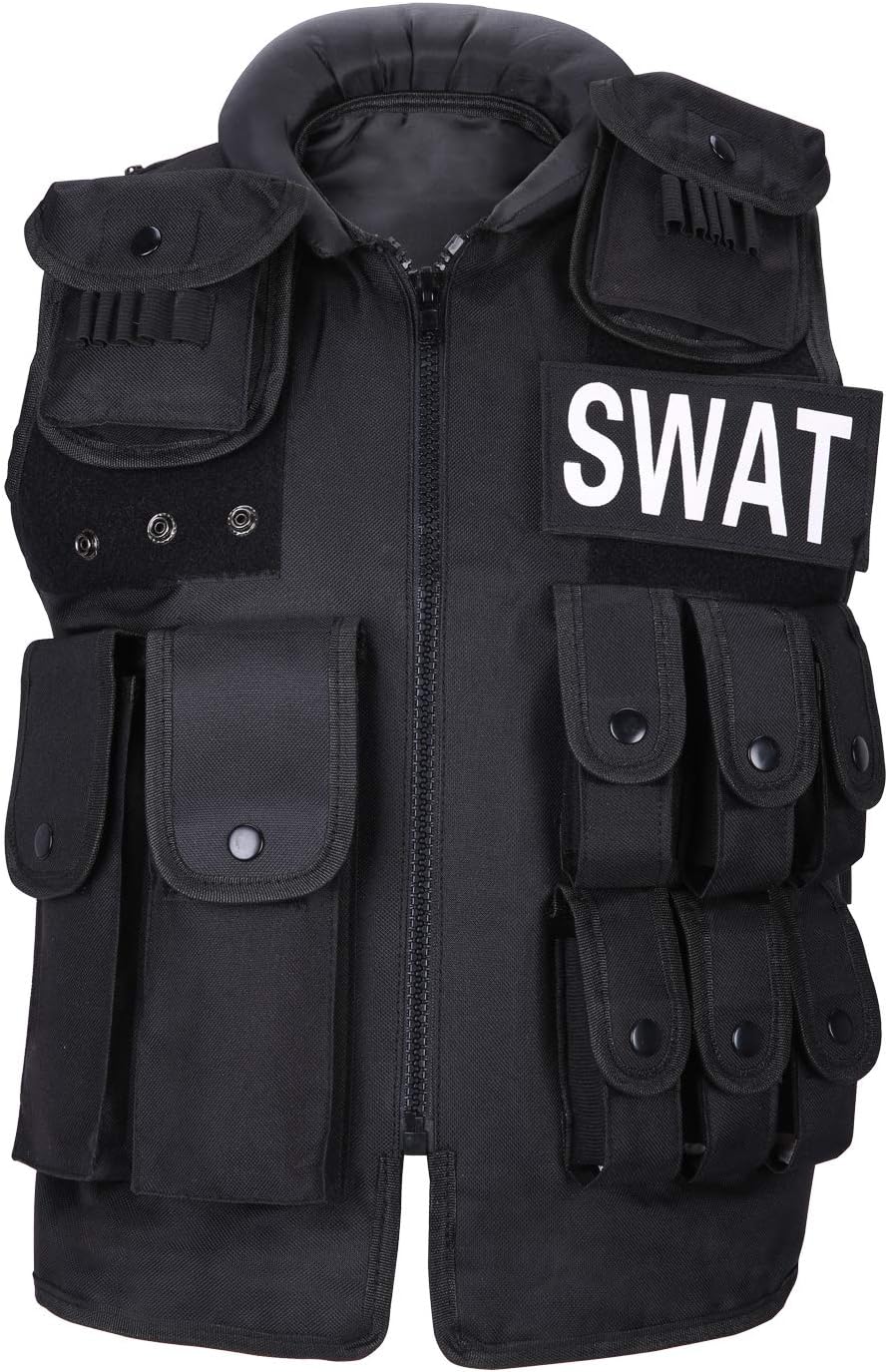 UNIQUEBELLA Swat Vest Adult Airsoft Police Tactical Vest Combat Army ...