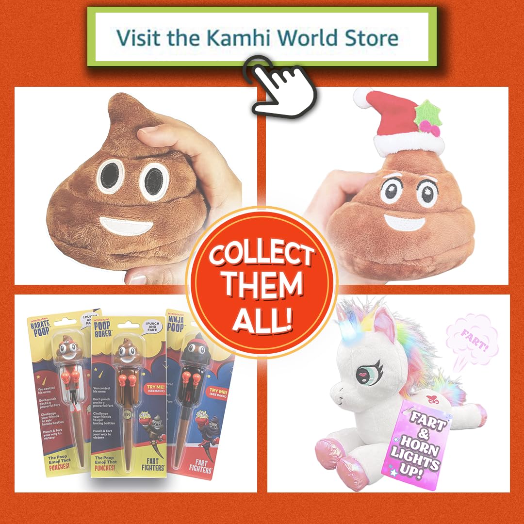 Poop Farting Plush Toy - 7 Funny Fart Sounds - Gag Gifts for Teens ...