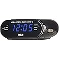 Amazon.com: RCA USB Charging Clock Radio, .6” Blue LED Display ...