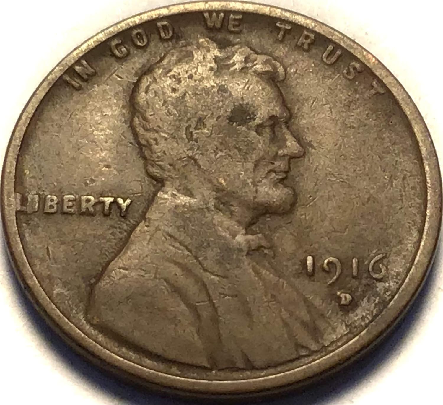 1916 Lincoln Wheat D Penny Very Good at Amazon's Collectible Coins Store