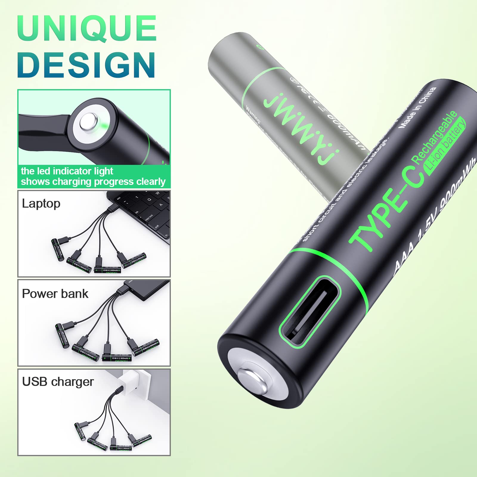 Mua Lithium Rechargeable Batteries - 4Pack Smart Rechargeable AAA ...
