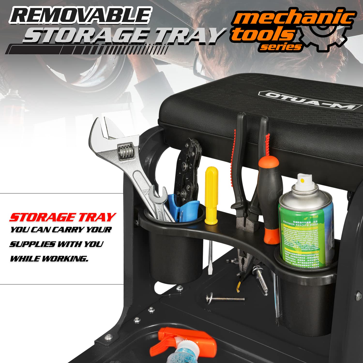 Mua M-AUTO Garage Roller Seat Heavy Duty Rolling Shop Mechanic Creeper ...