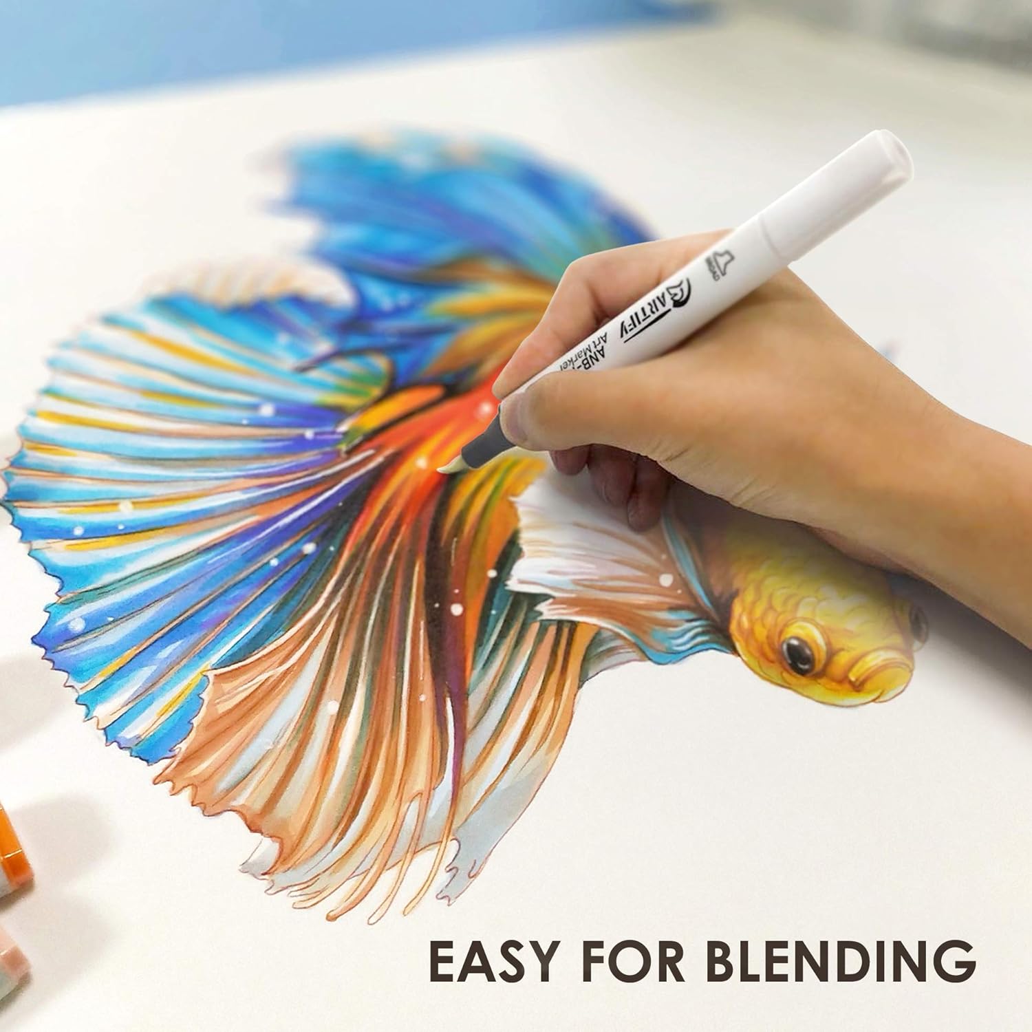 ARTIFY 108 Colors Brush Markers,Dual Tip Alcohol Based Markers(Brush ...