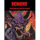Amazon.com: Demons Horror Coloring Book for Adults: Spine-Chilling ...