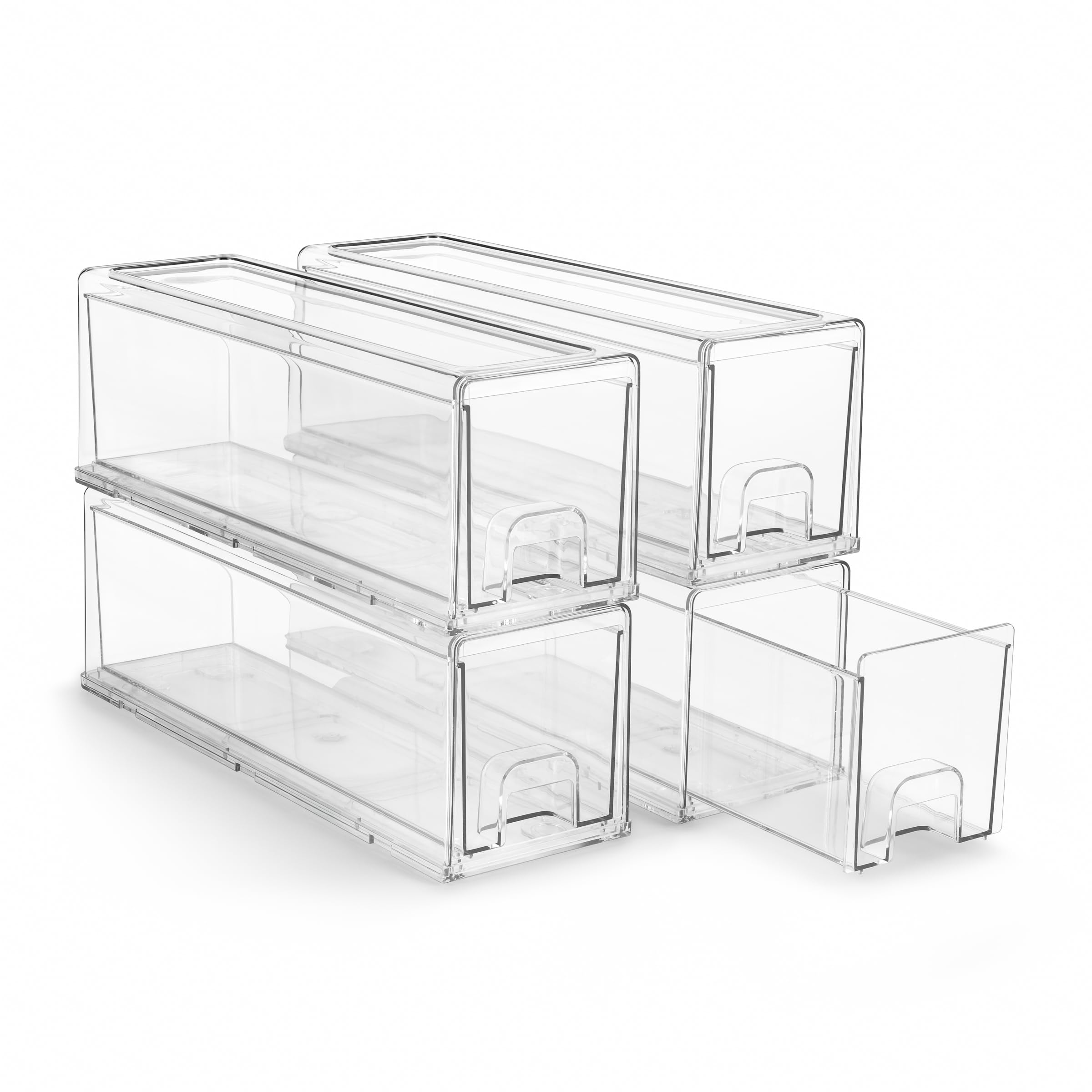 Sorbus Small Clear Stackable Storage Drawers, Plastic Storage Drawers ...