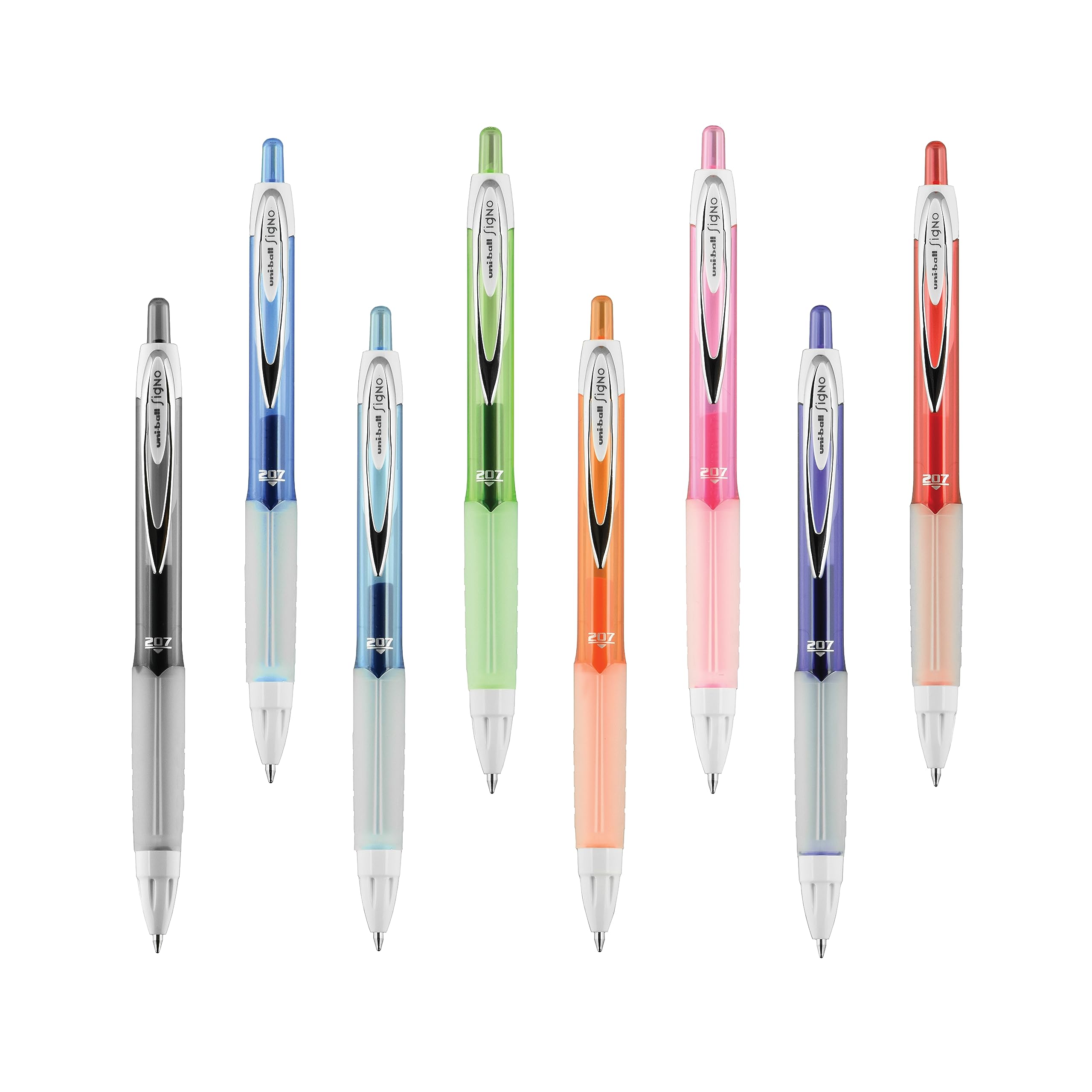 Uniball Signo 207 Gel Ink Pen 8 Pack, 0.7mm Medium Assorted, Office ...