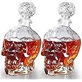 Amazon.com | MDLUU 2Pcs Glass Wine Decanter, Skull Decanter Bottle ...