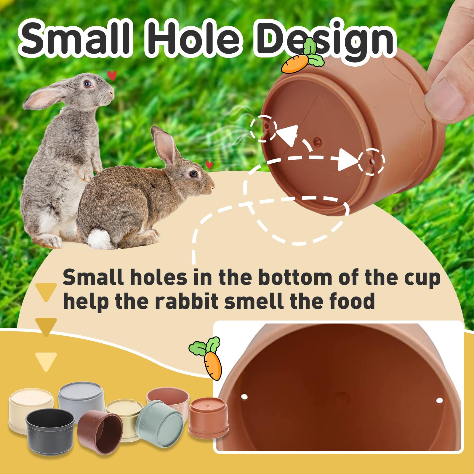 Mua 8 Pcs Stacking Cups for Rabbits, Colorful Bunny Toys for Rabbits ...