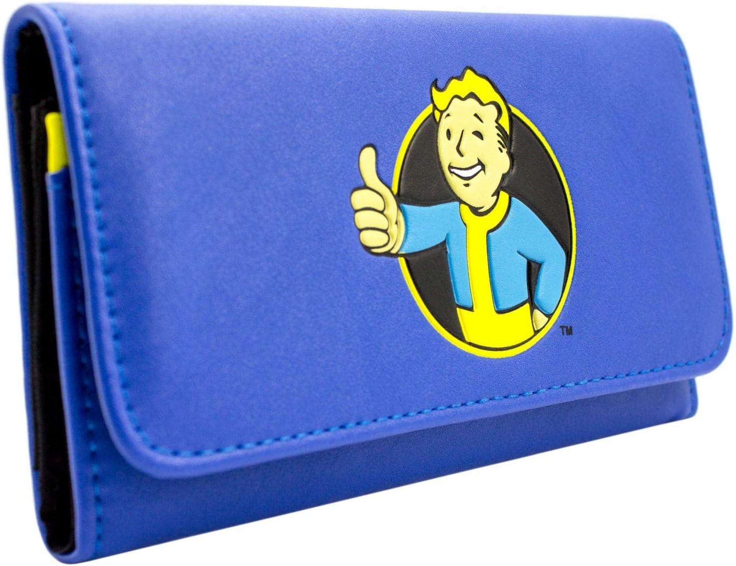 Bethesda Fallout 4 Thumbs Up Vault Blue Coin & Card Tri-Fold Purse ...