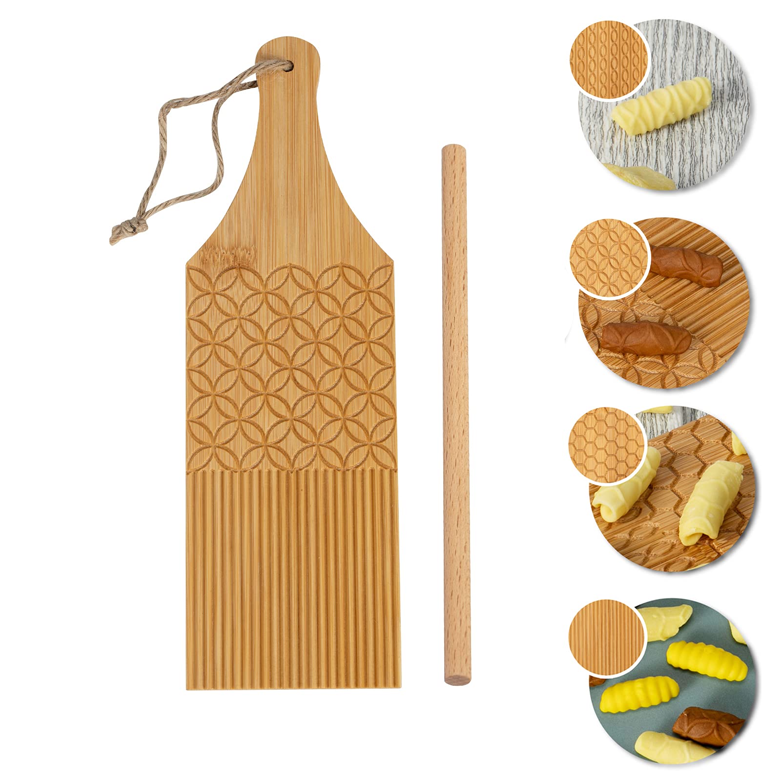 Butter Paddles And Moulds Noodle Board Combo Gnocchi Pasta Board ...