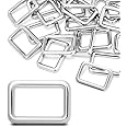 Amazon.com: 24 Pack Metal Rectangle Ring 1 Inch Heavy Duty Rectangular ...