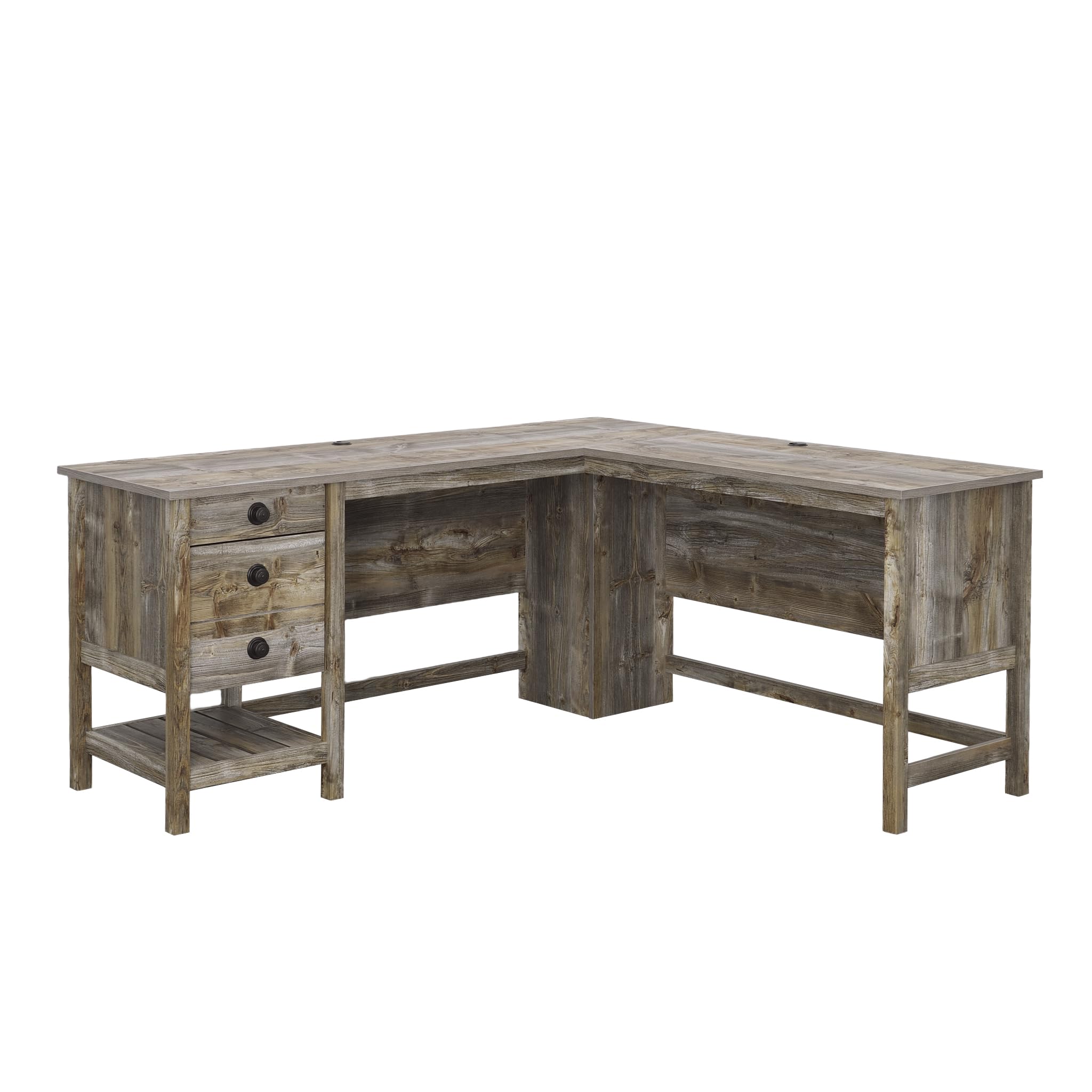 Sauder Granite Trace L Shaped Desk Computer Desk with Drawers, Home ...