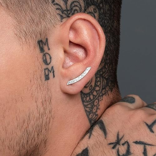 Amazon.com: Sterling silver ear cuff for men earring men ear cuff ...