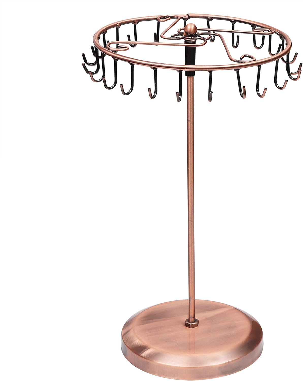 BELLE VOUS Black Metal Rotating Jewellery Holder Display Stand (23 ...