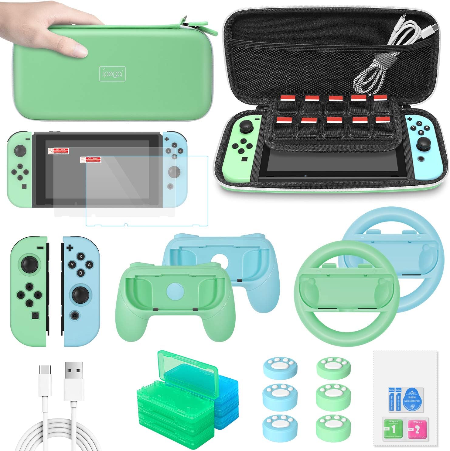 FASTSNAIL Switch Accessoires Bundle Pack Essentiel Amélioré pour ...