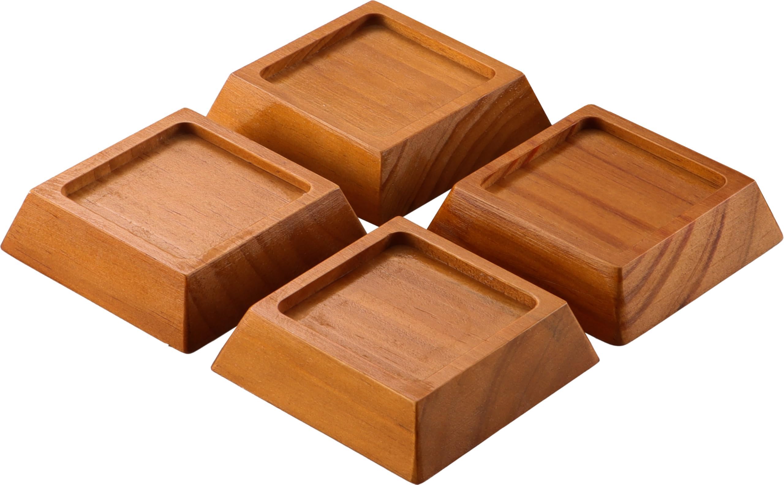 Lufia Wood Bed Risers 1 Inch, Premium Pine Furniture Risers - Sturdy ...