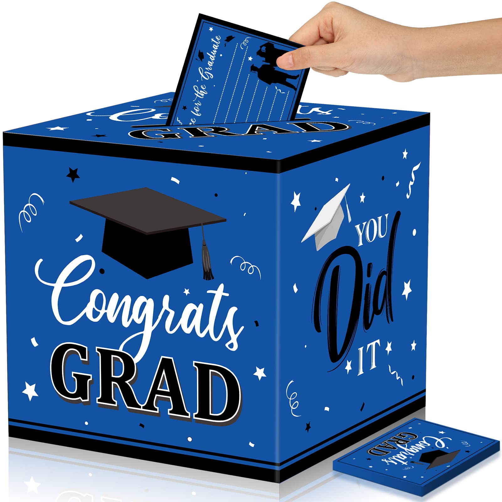 Nezyo Graduation Card Box with 30 Pcs Advice Cards Congrats Grad Gift ...