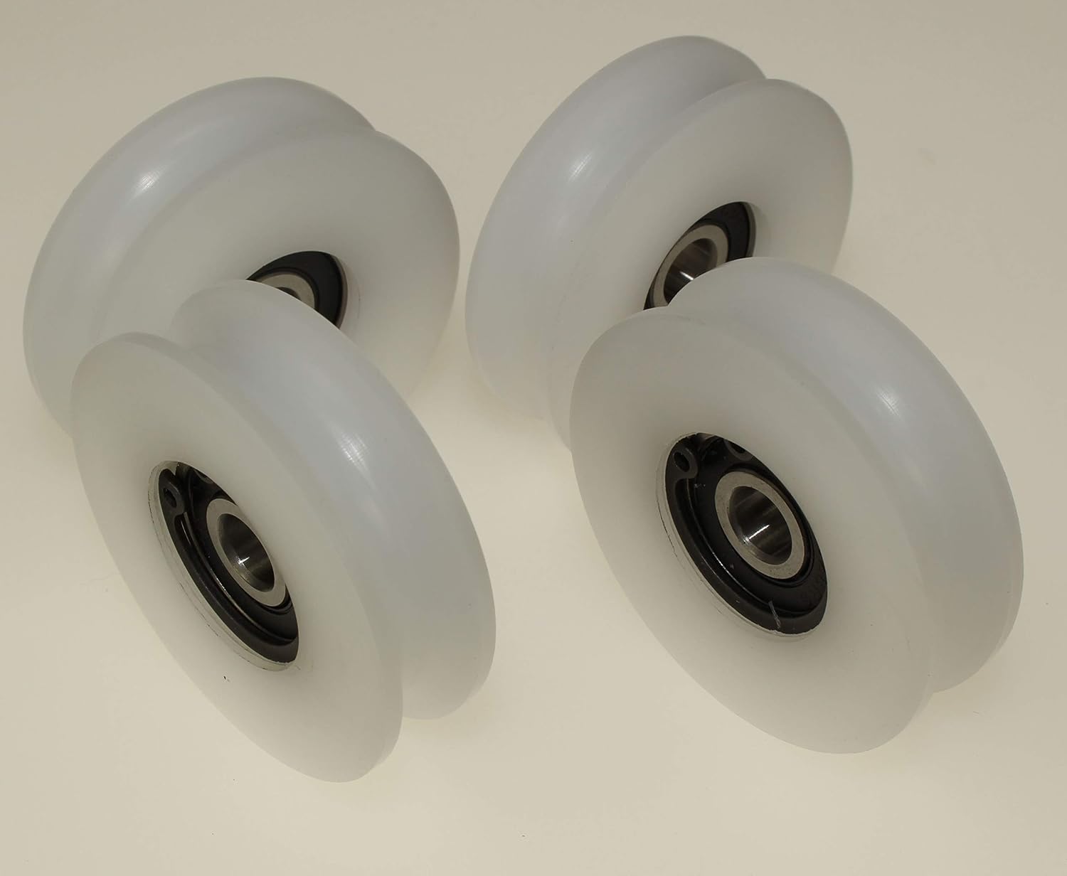 (A 50-8-8) Pack of 4 x Polyacetal Pulley wheels 50 mm Diameter U Groove ...