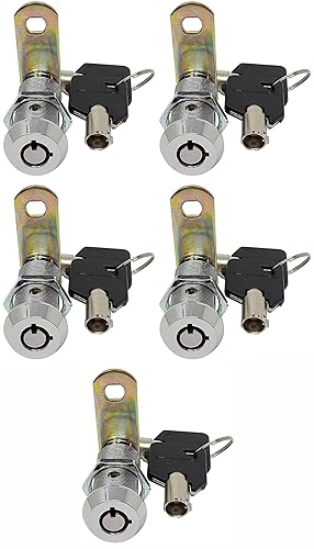 Admiral Locks 1-1/2” Tubular Cam Lock, Keyed Alike Removable Key RV ...