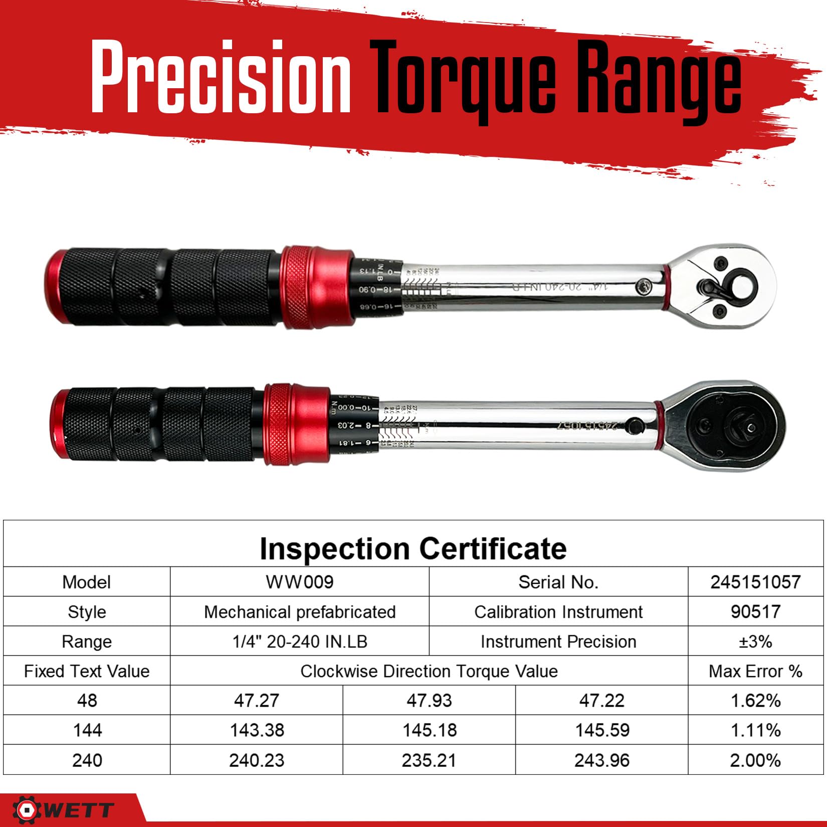 Mua WETT 50Piece Click Torque Wrench Set, 1/4 Inch Drive Bike Torque ...